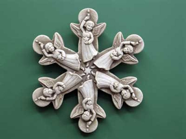 Carruth Studio Angel Snowflake Stone Plaque – Secret Garden Shop