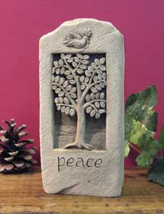 Carruth Studio Peace Stone Plaque – Secret Garden Shop