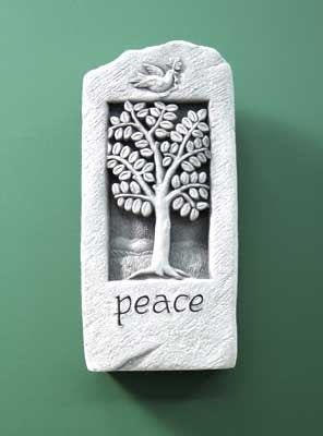 Carruth Studio Peace Stone Plaque – Secret Garden Shop