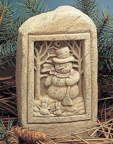 Carruth Studio Snowman with Snow Bunnies Stone Plaque – Secret Garden Shop